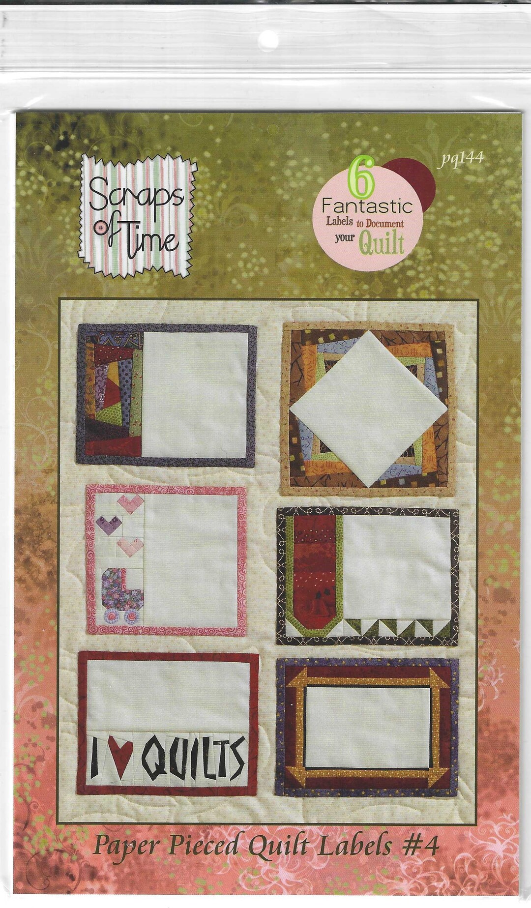 Paper Pieced Quilt Label Patterns by Scraps of Time - Six Different ...