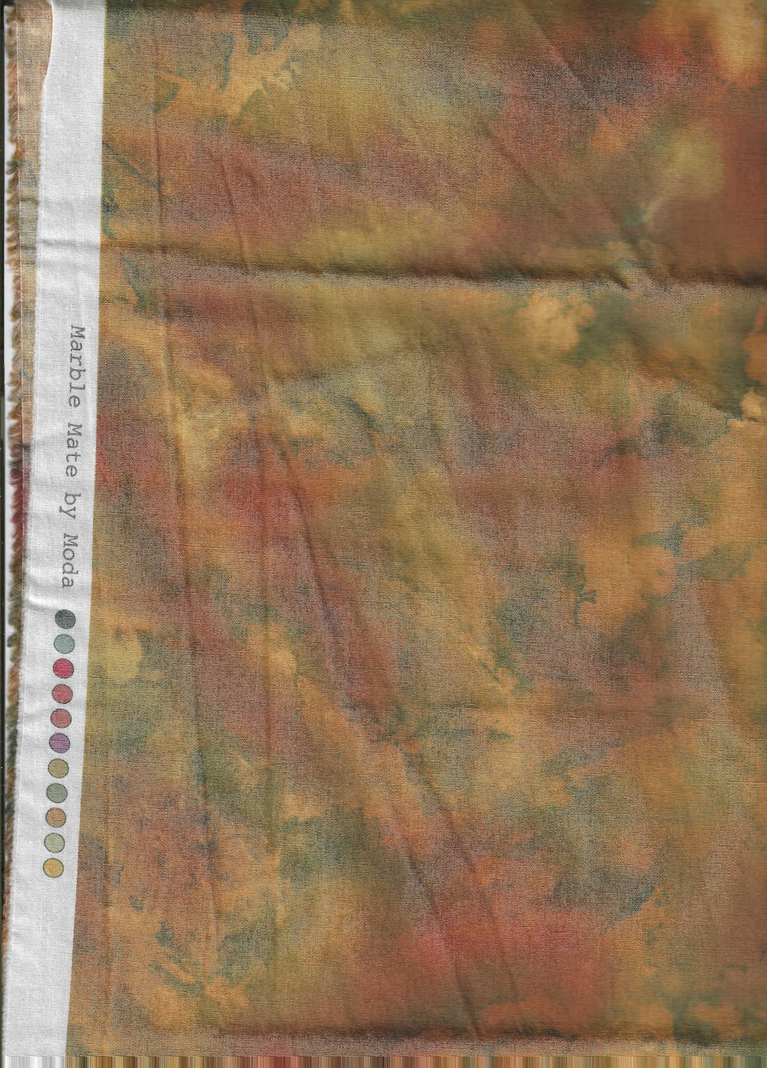 Burnt Orange, Green and Rust Abstract Floral Pattern Marble Mate by ...