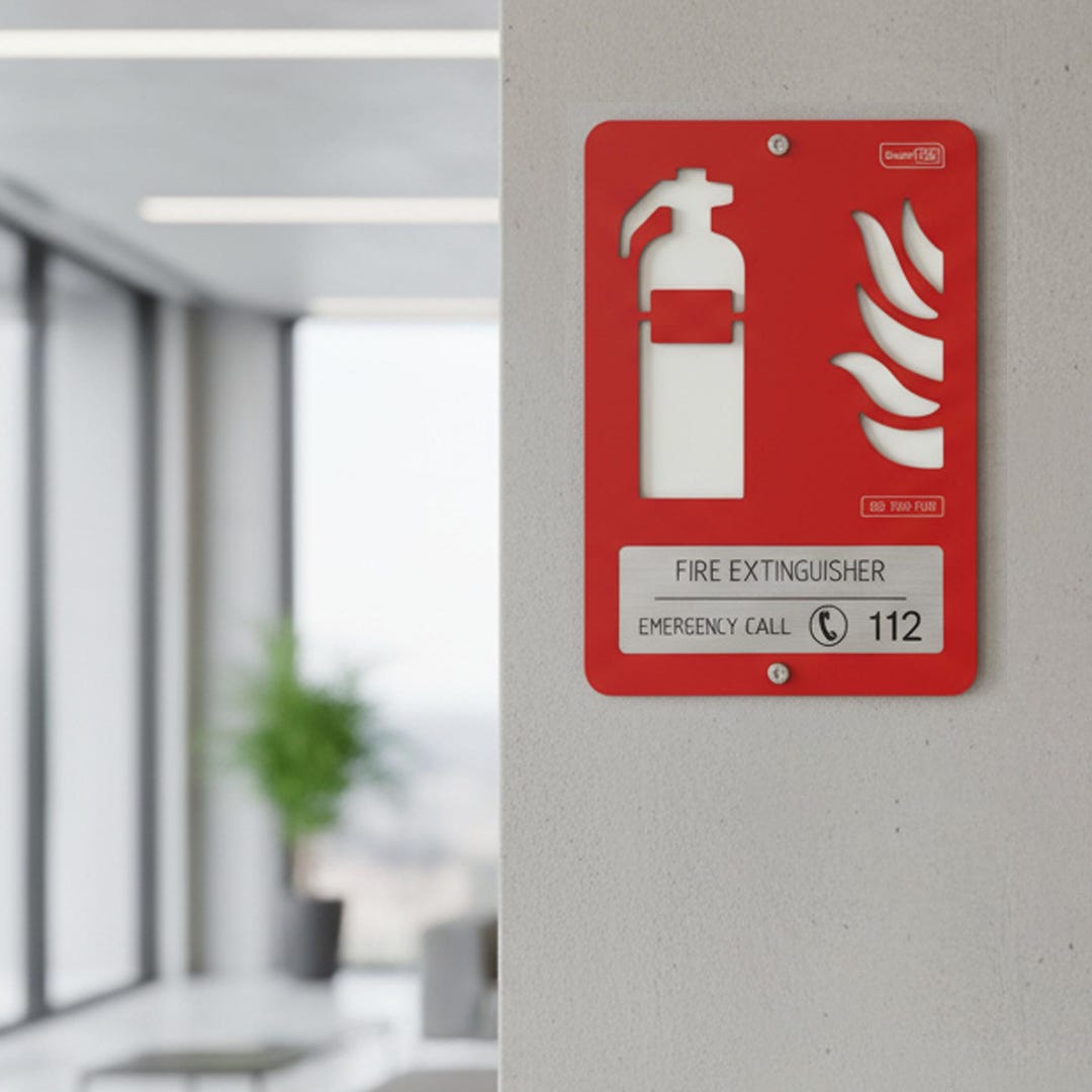 Fire Extinguisher Sign – Glow in the Dark Safety Sign, ISO 7010 F001 ...