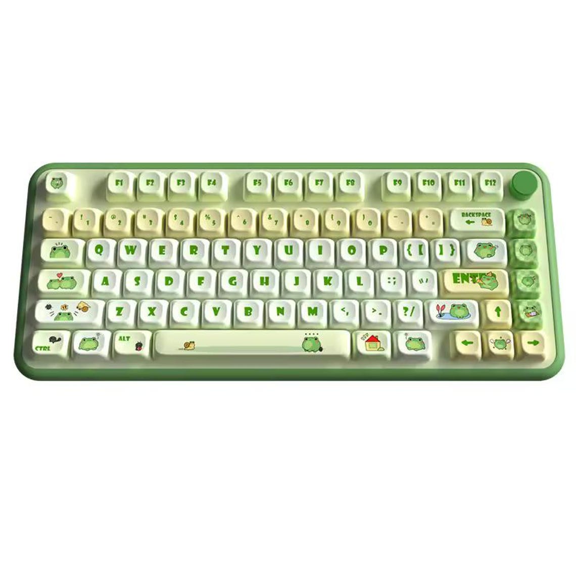 Cute Frog Keycaps Green Frog Themed Mechanical Keyboard Keycaps 140 Key ...