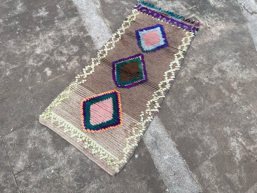 5x2,5ft,berber Runner Rug ,moroccan Runner ,azilal Runner ,runner ...