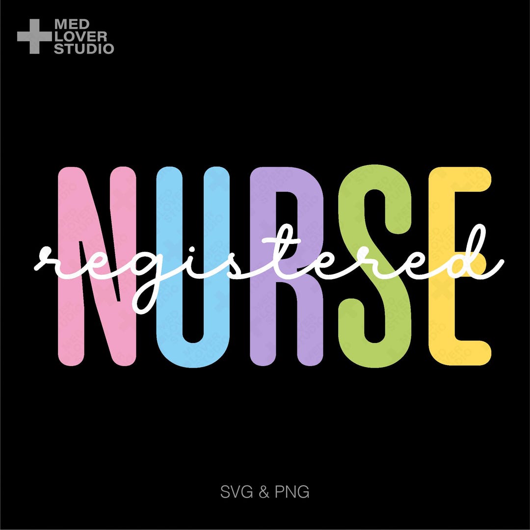 Registered Nurse Svg Png, RN Nurse Svg, Nursing Student Svg, Trendy ...