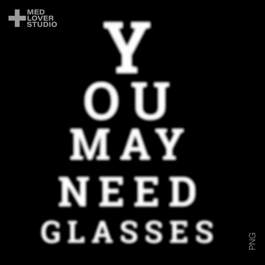 Funny Eye Chart PNG: Blurry Glasses Doctor Optometrist Humor Gift ...