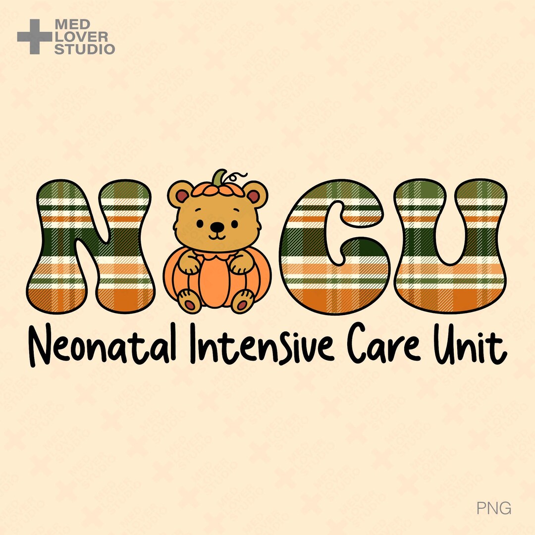 NICU Neonatal Intensive Care Unit PNG: Cute Pumpkin Bear Fall Nurse ...