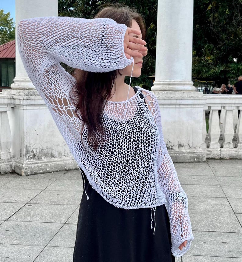 Summer Sweater Pattern Knitting Tutorial Hand Knit Sweater Tank Top ...