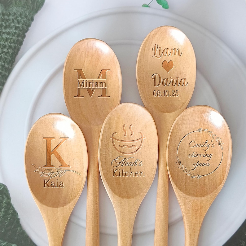 Custom Engraved Wooden Spoon, Custom Text,anniversary, Birthday ...