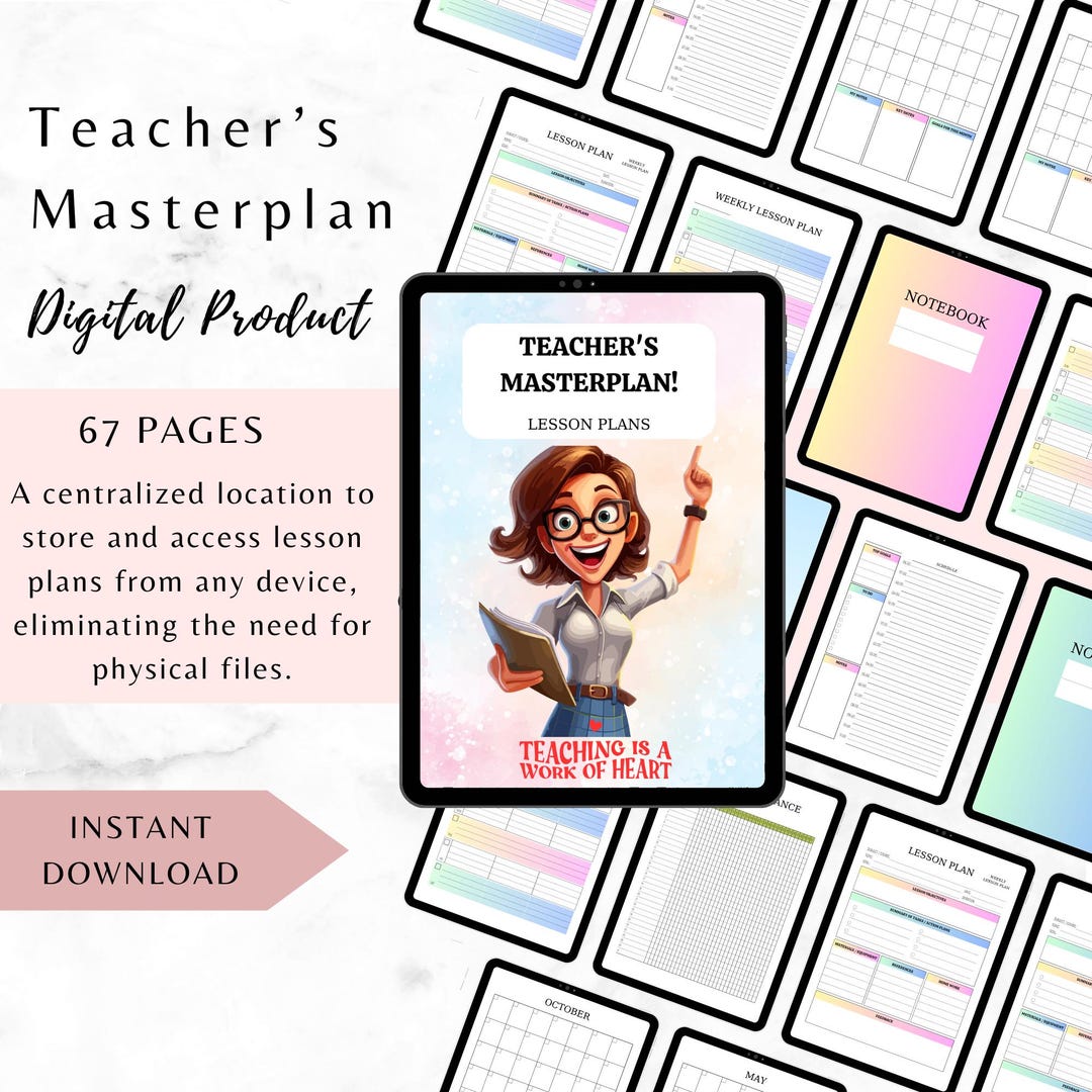 Teacher's Masterplan: Digital Lesson Planner - Etsy