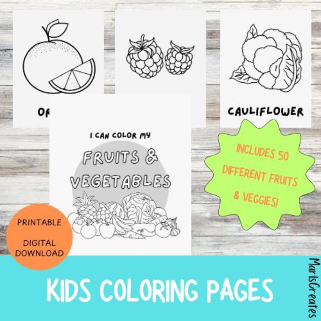 Kids Coloring Pages,fruit Coloring Pages,vegetable Coloring Pages ...