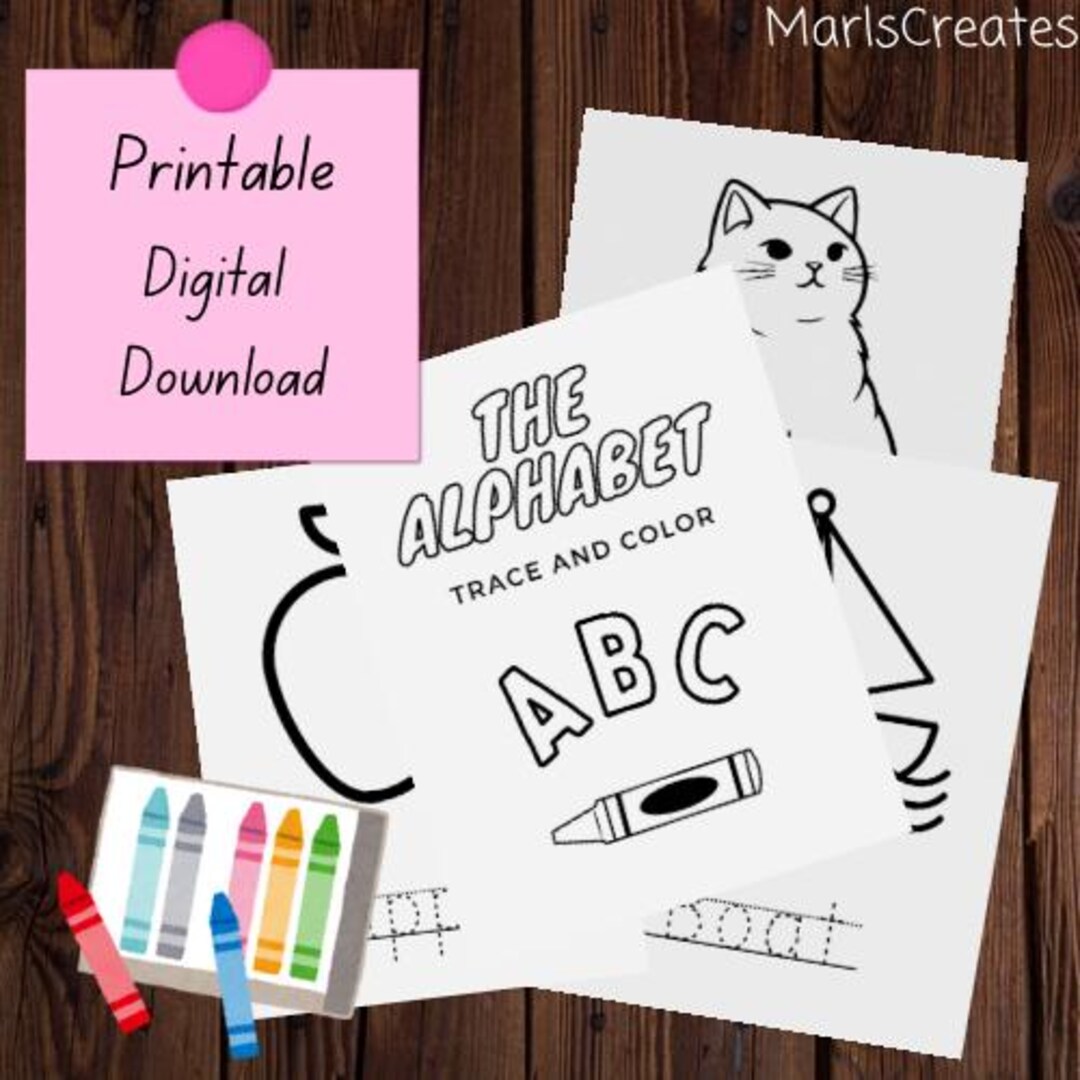 Color and Trace the Abcs, Tracing Practice, Learning Tools, Coloring ...