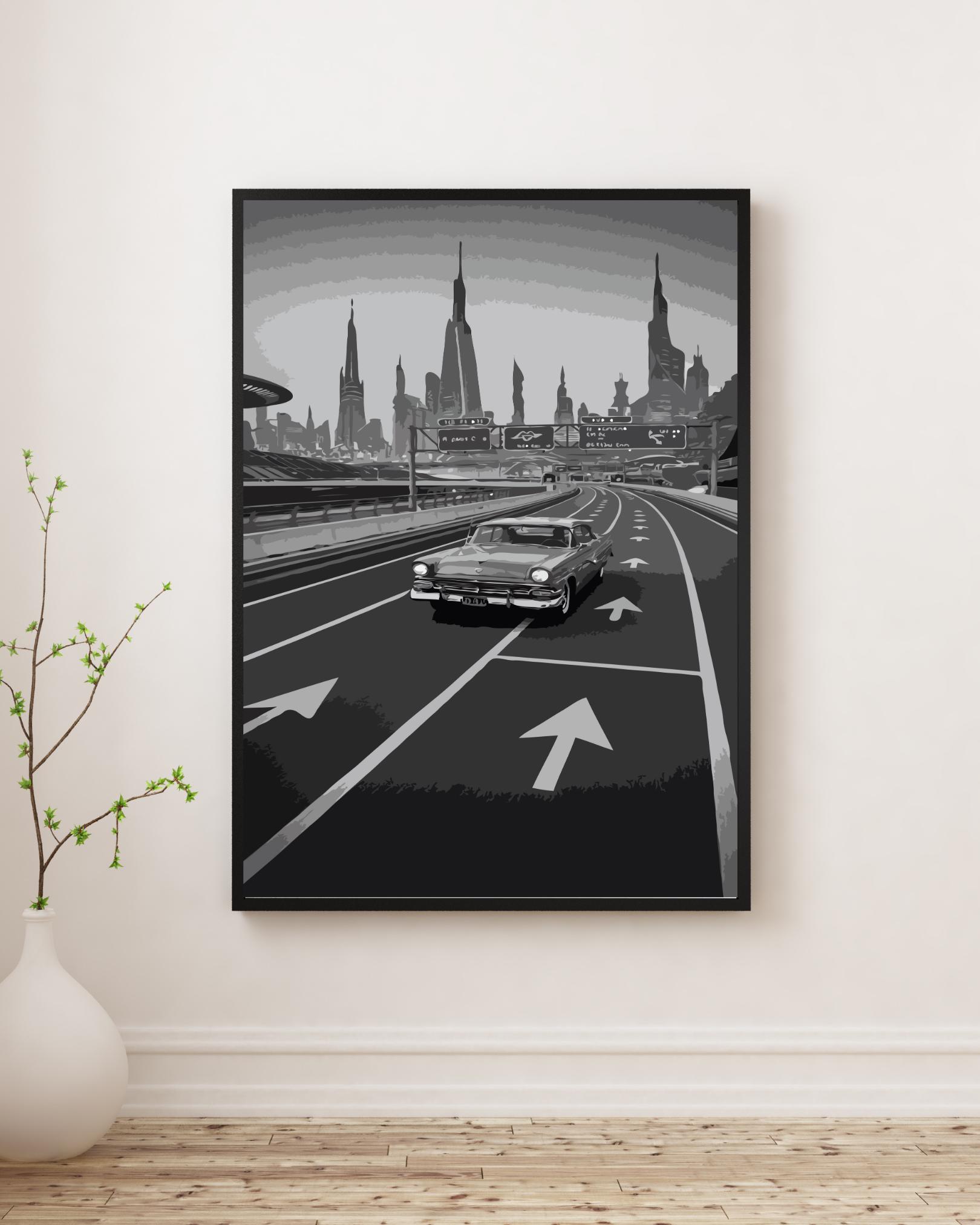 Retro Futuristic Car Wall Art - Digital Download Printable - Etsy
