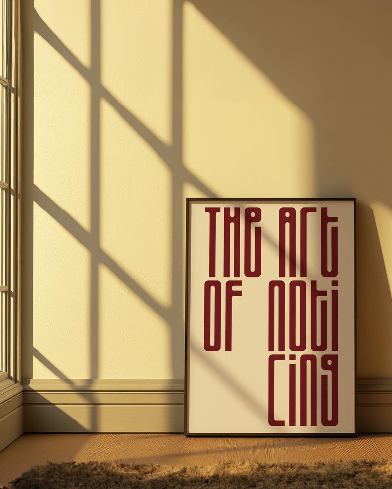 The Art of Noticing | Red | Love | Printable Wall Art | Digital Art ...