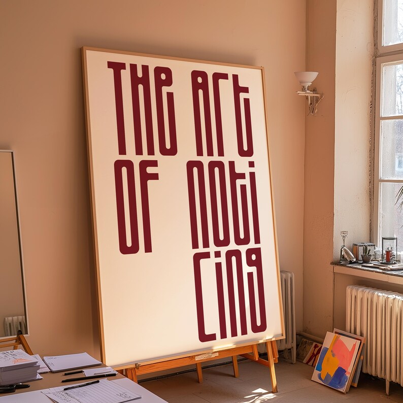 The Art of Noticing | Red | Love | Printable Wall Art | Digital Art ...