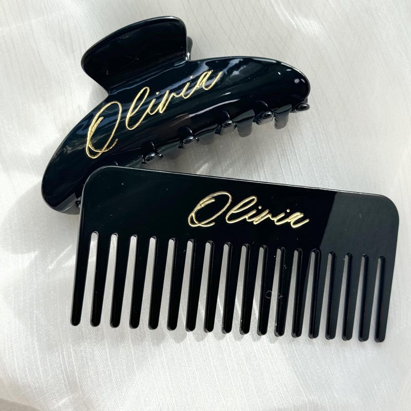Black Hair Comb - Etsy