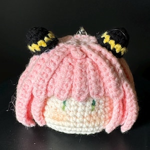 Crochet Anime Character Keychain-anya - Etsy