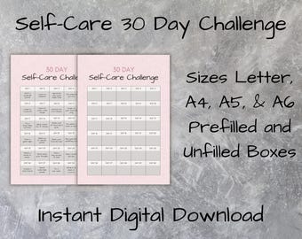 30 Day Self - Care Challenge - Etsy