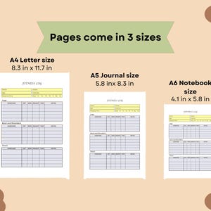 Printable Daily Fitness Log, Workout Tracker Printable, Fitness Journal ...