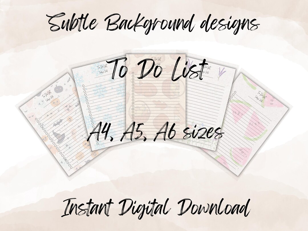 Seasonal To-do List Printable, Organize Your Year, Planner Printable ...