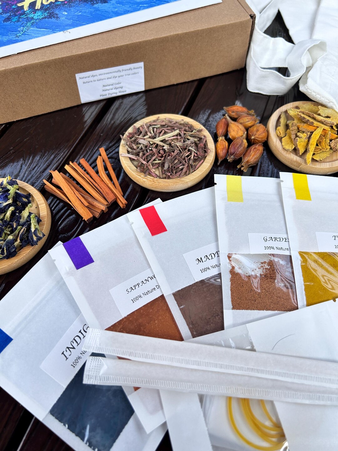 DIY Natural Dye Kit-fabric Tie Dye Kit,fabric Dyeing, DIY Craft for ...