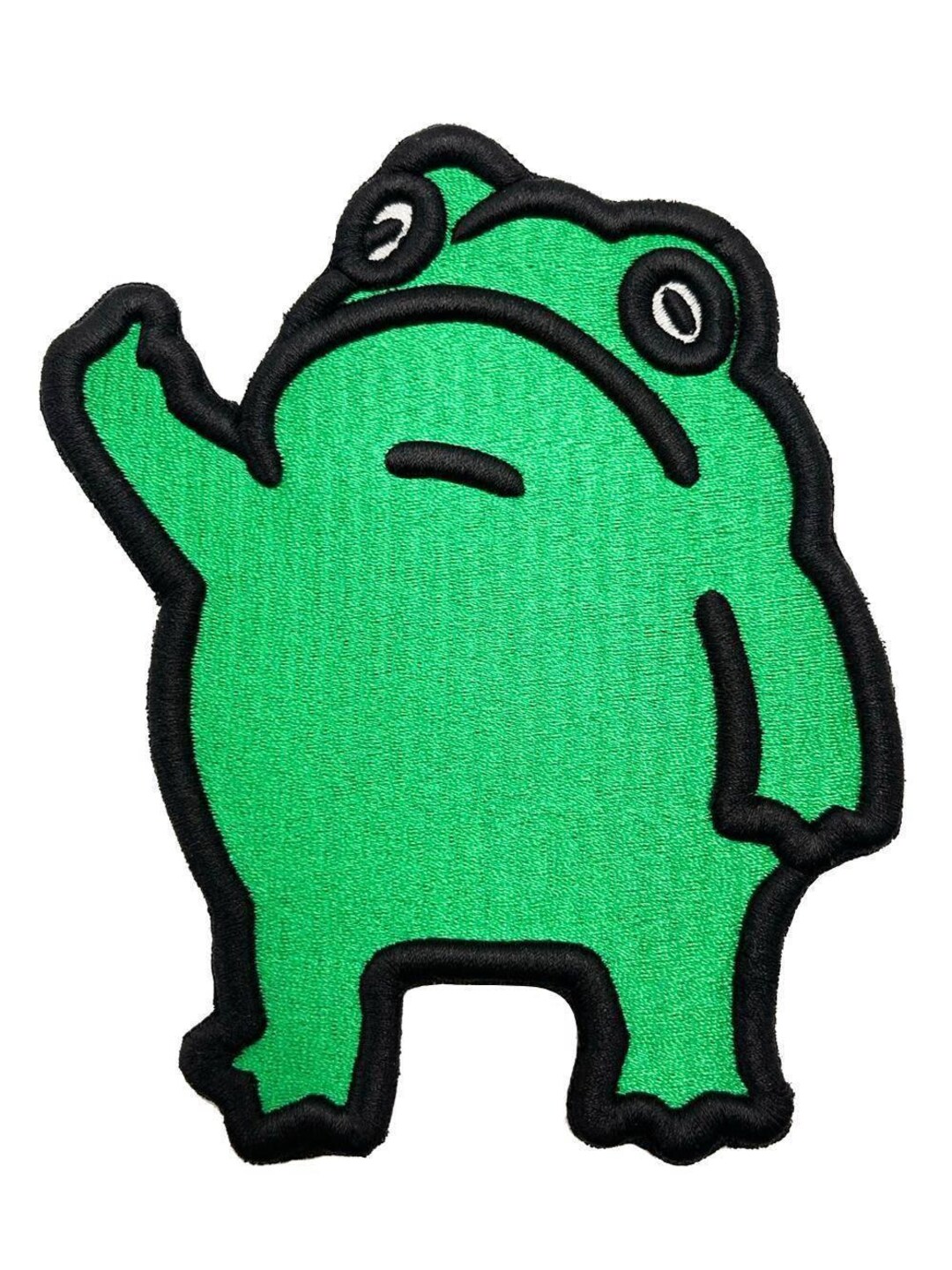 Green Frog Attitude 3D Embroidered Patches Sew-on Iron-on Premium ...