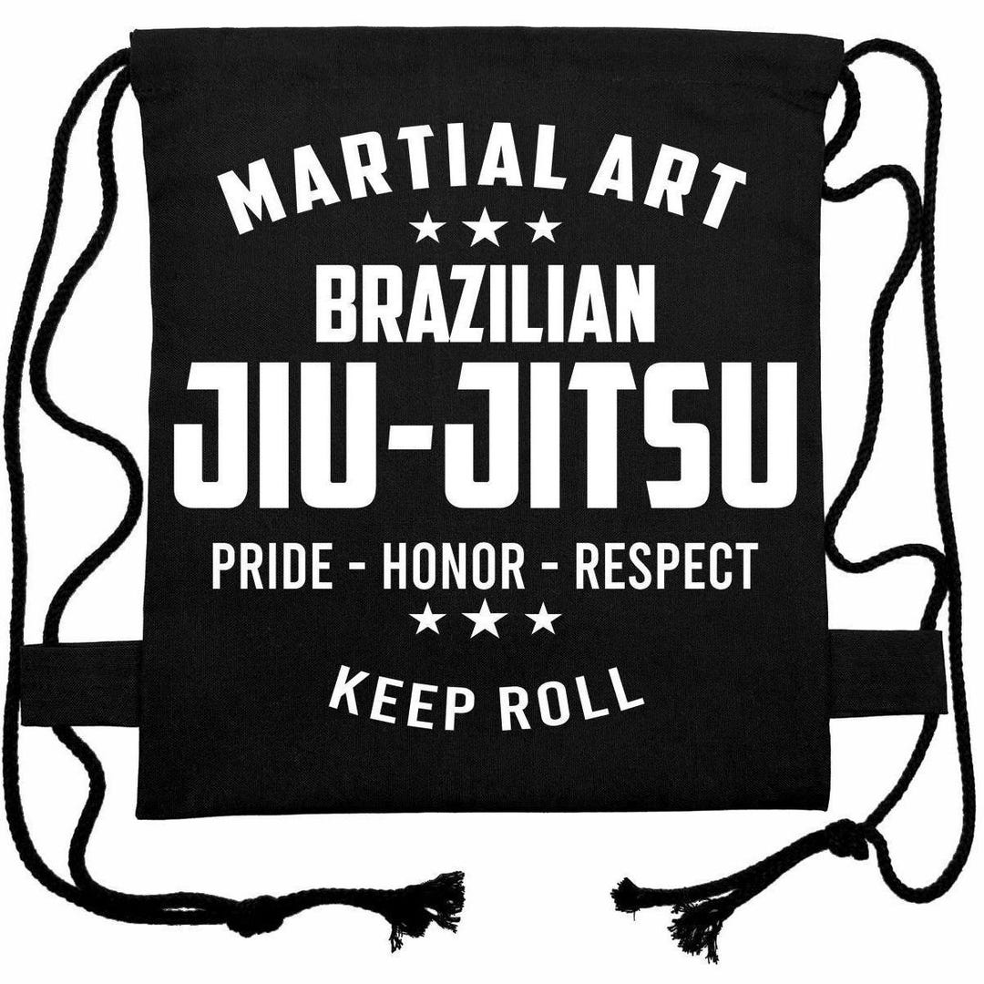 BJJ Drawstring Bag Heavy Duty Canvas Fabric Tote Bag Backpack Shirt T ...