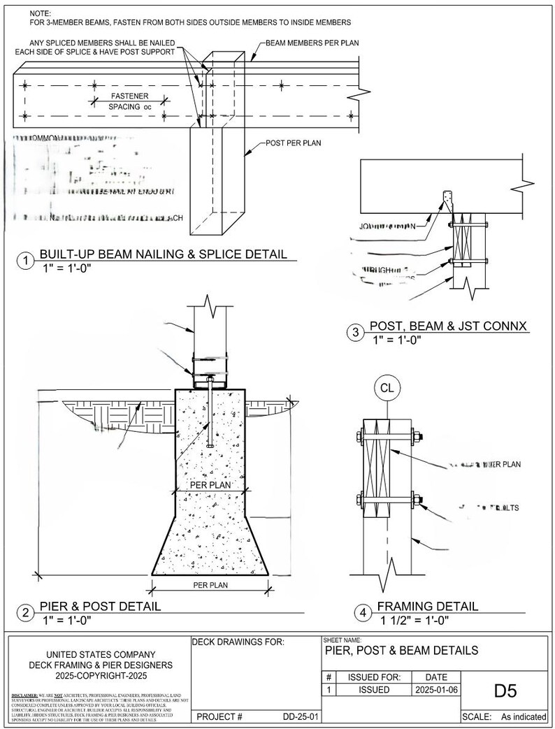 DECK Plans_18x12_low TO GROUND_USA DESIGN - Etsy