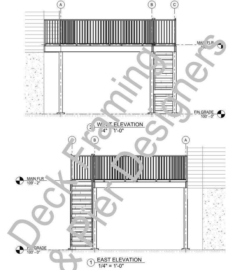 DECK Plans_17x16_hi ABOVE GROUND_BAY_USA DESIGN - Etsy