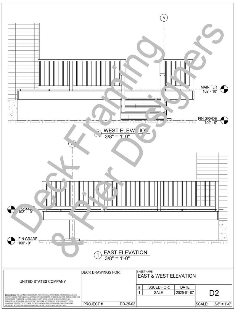 DECK Plans_20x16_low TO GROUND_USA DESIGN - Etsy