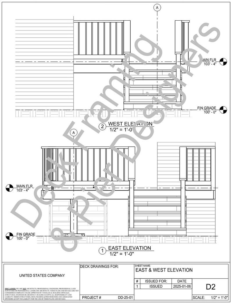 DECK Plans_18x12_low TO GROUND_USA DESIGN - Etsy