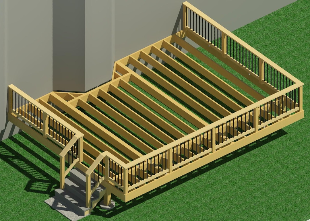 DECK Plans_20x16_low TO GROUND_USA DESIGN - Etsy