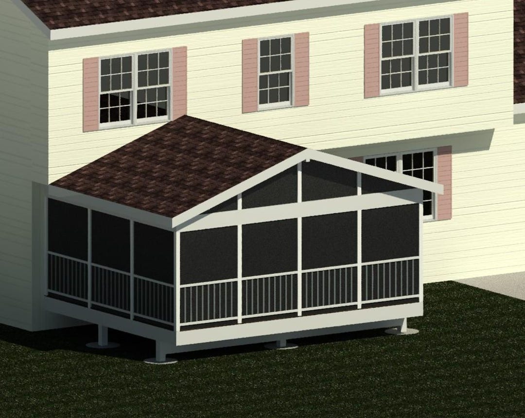 CUSTOM Deck-roof-screen Design & Blueprints - Contact Use for Custom ...