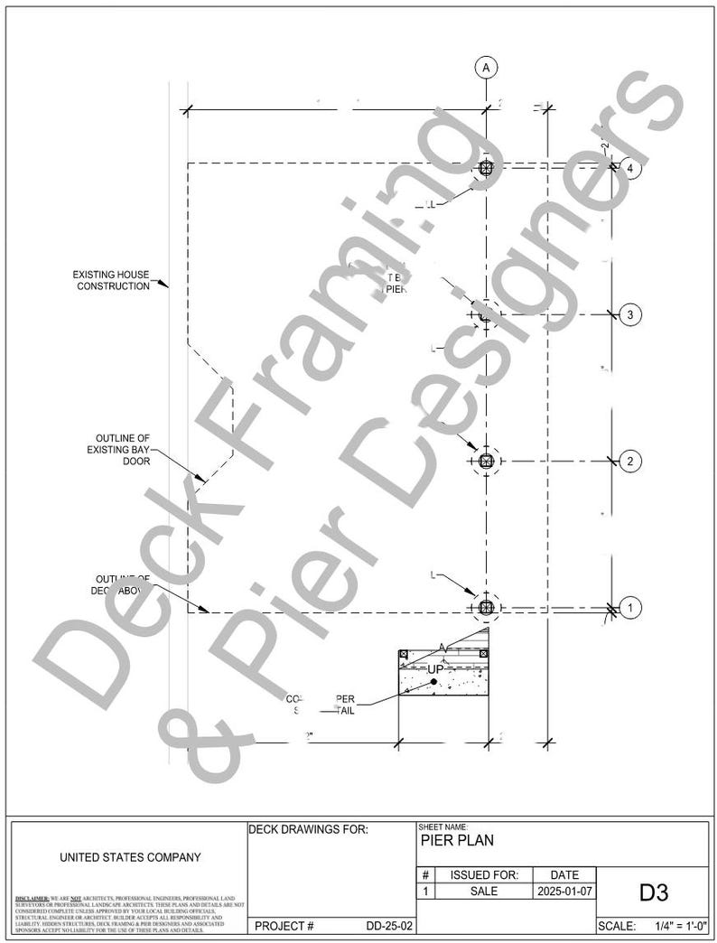 DECK Plans_20x16_low TO GROUND_USA DESIGN - Etsy