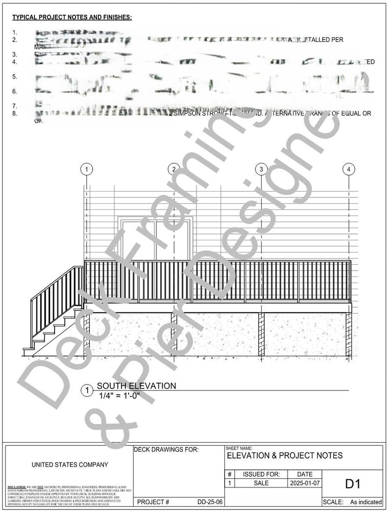 DECK Plans_22x10_lo TO GROUND_USA DESIGN - Etsy