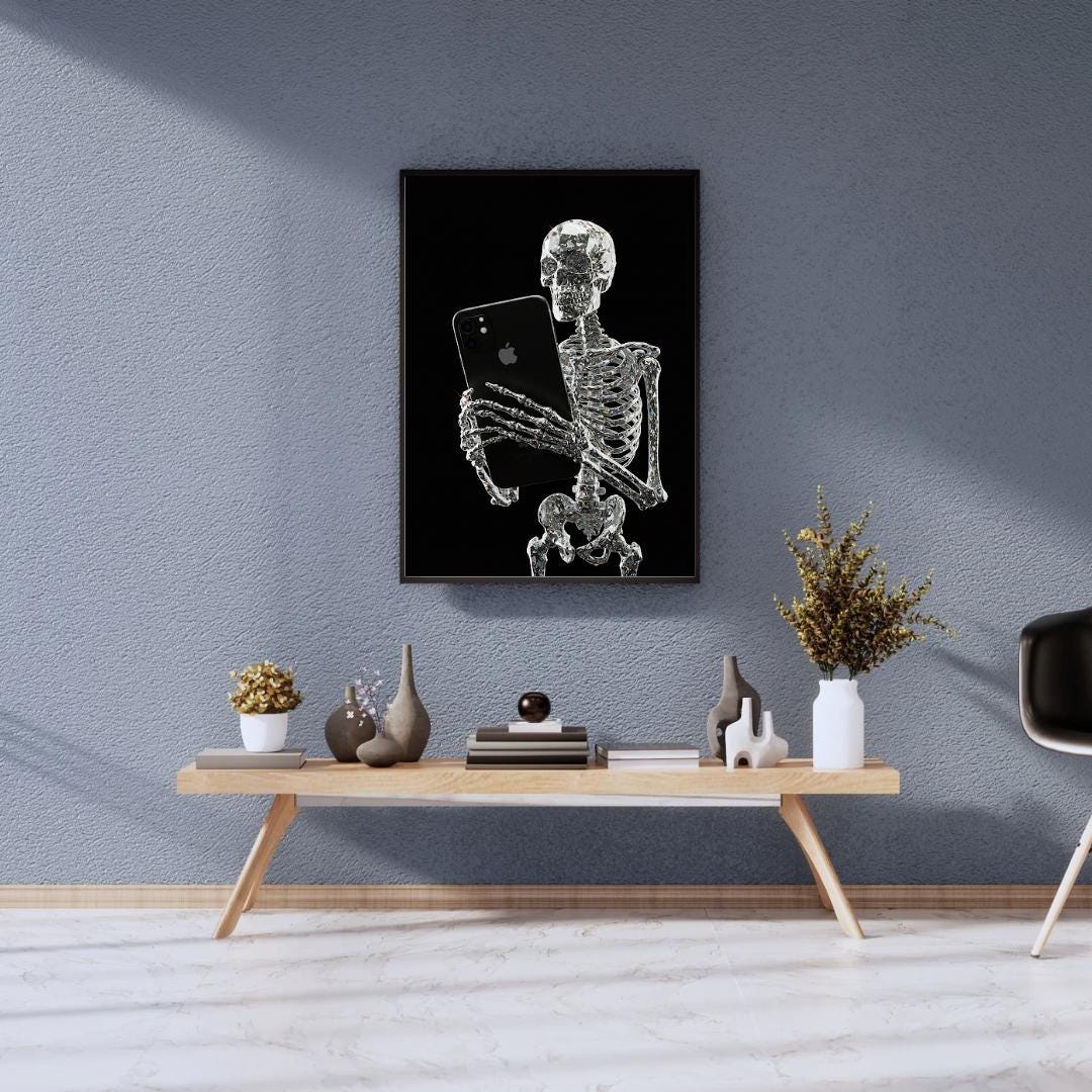 Diamond Skeleton Poster - Etsy