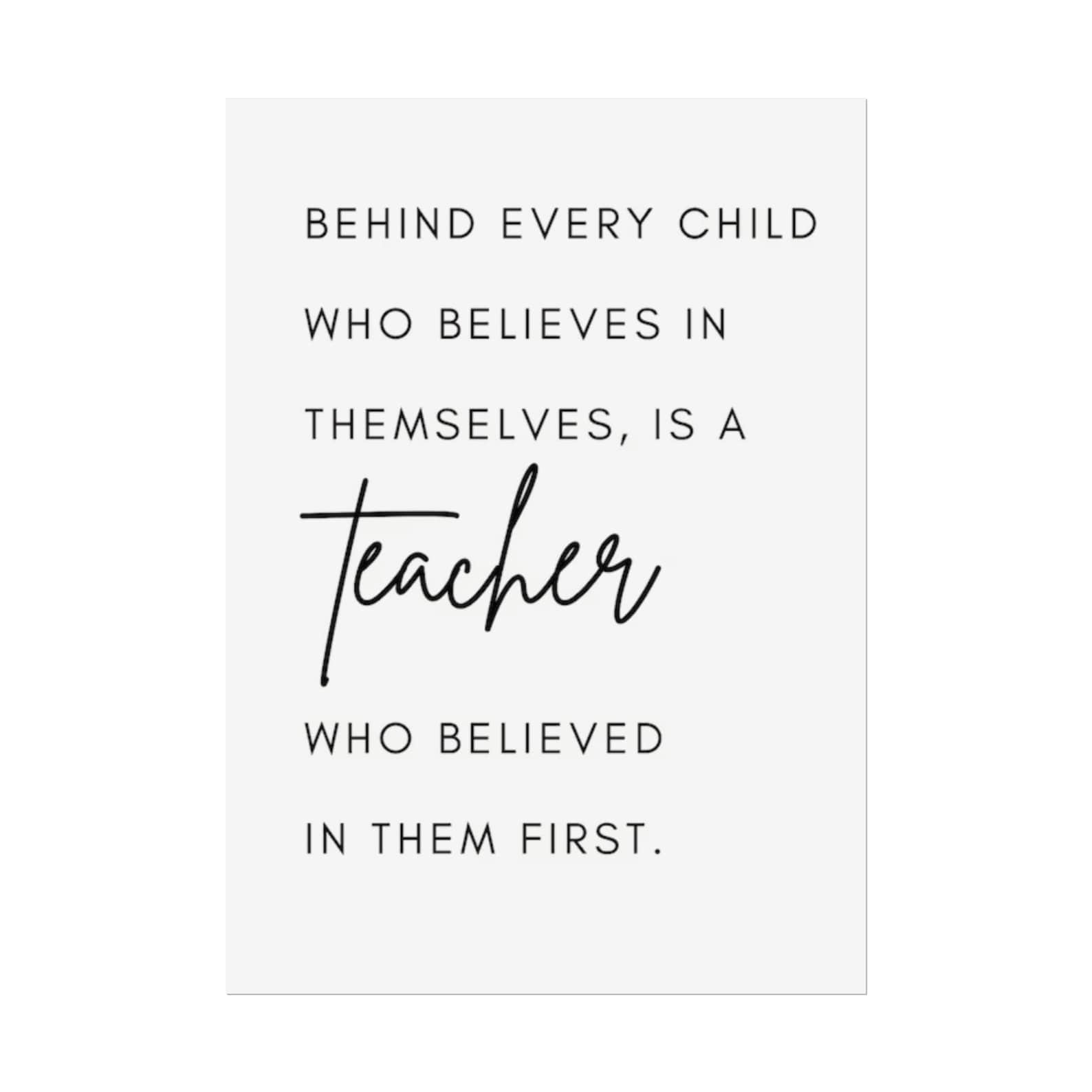 Teacher Wall Art Rolled Poster, Inspirational Teacher Print, Gift for ...