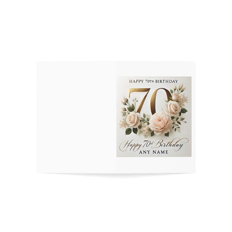 Personalized Floral Birthday Card: Elegant Gold Foil, Custom Age - Etsy