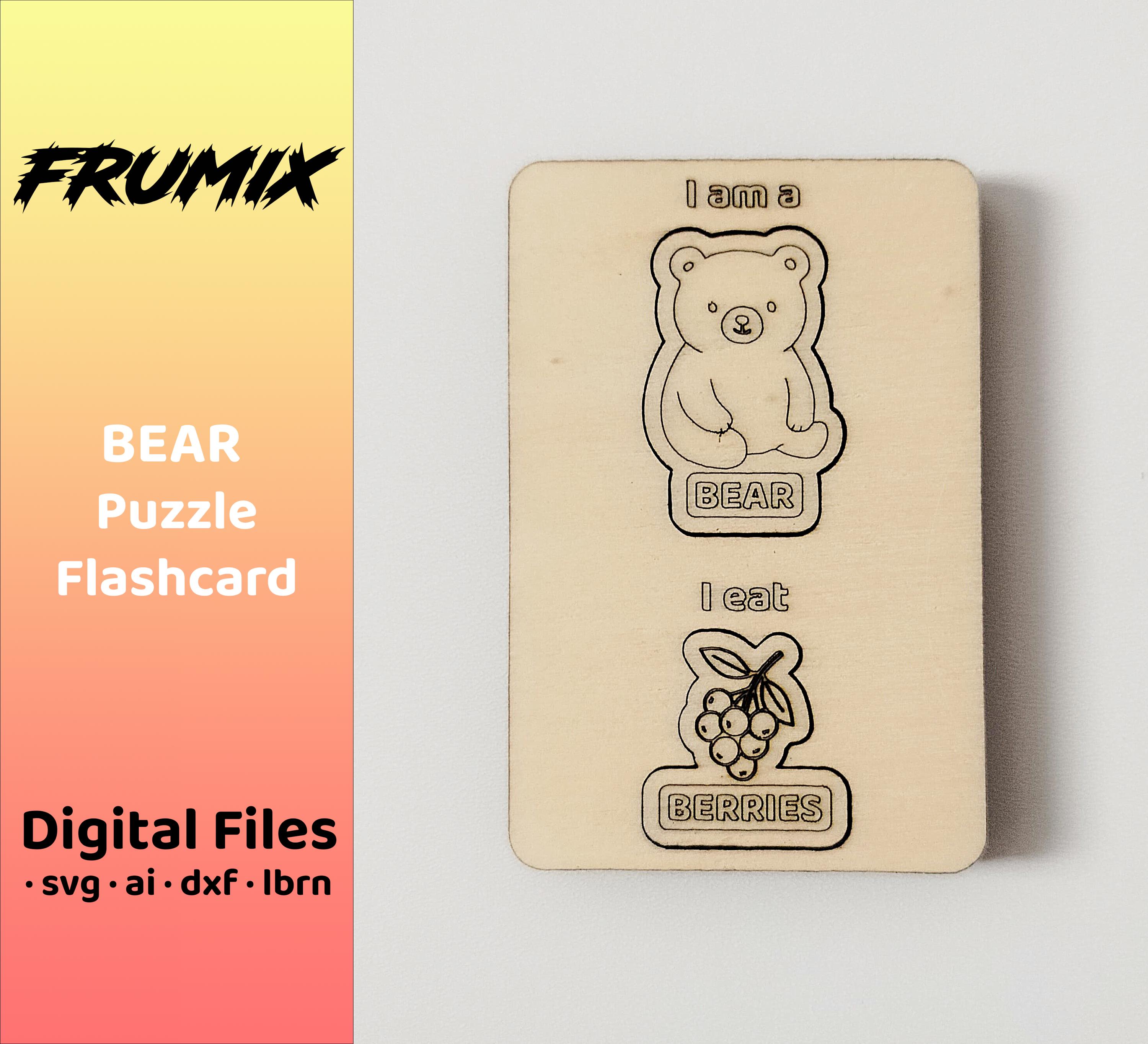 Six B Animals Puzzle SVG Bundle – Educational Flashcards – Laser Cut ...