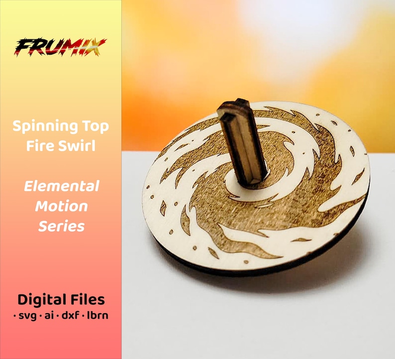 Fire Swirl Spinning Top SVG – Flame Motion – Laser Cut File - Etsy