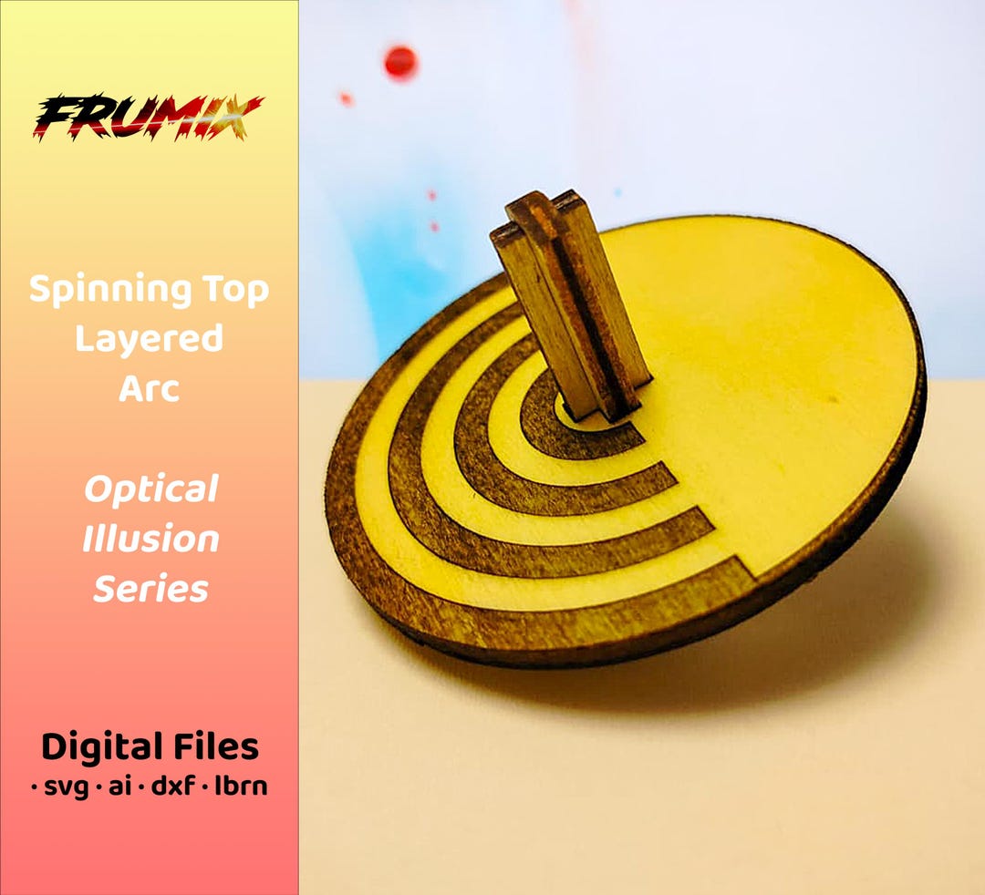Layered Arc Optical Illusion Spinning Top SVG – Depth Perception ...