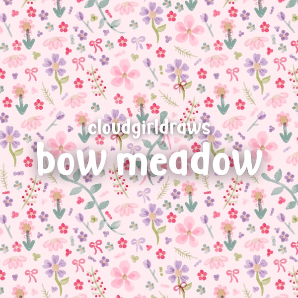 Bow Print Fabric - Etsy UK