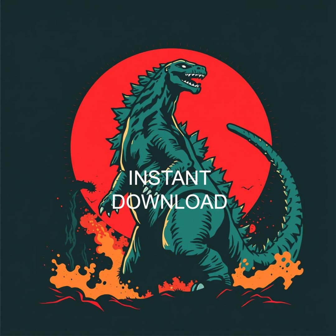 Fierce Godzilla Attack SVG | King of Monsters Vector for DIY Projects ...