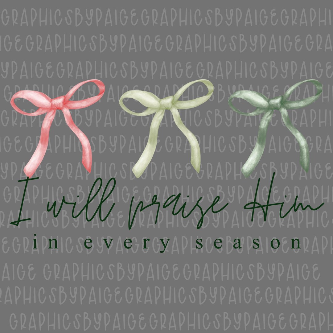 Christmas Faith Bow PNG: Christian Watercolor Design (digital Download ...