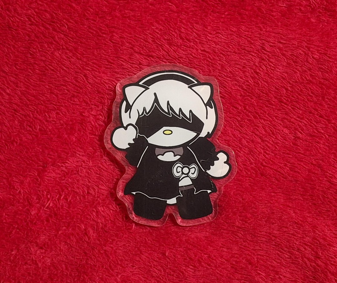 Hello 2B: Hello Kitty X Nier Automata Acrylic Pin - Etsy