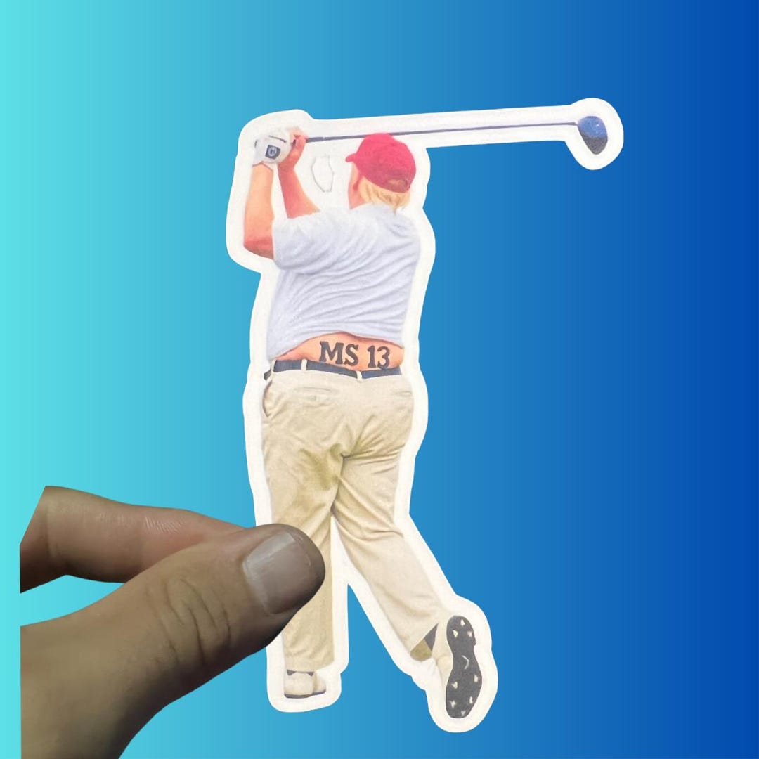 Anti MAGA Sticker, Funny Trump MS13 Tramp Stamp Sticker, Democrat ...