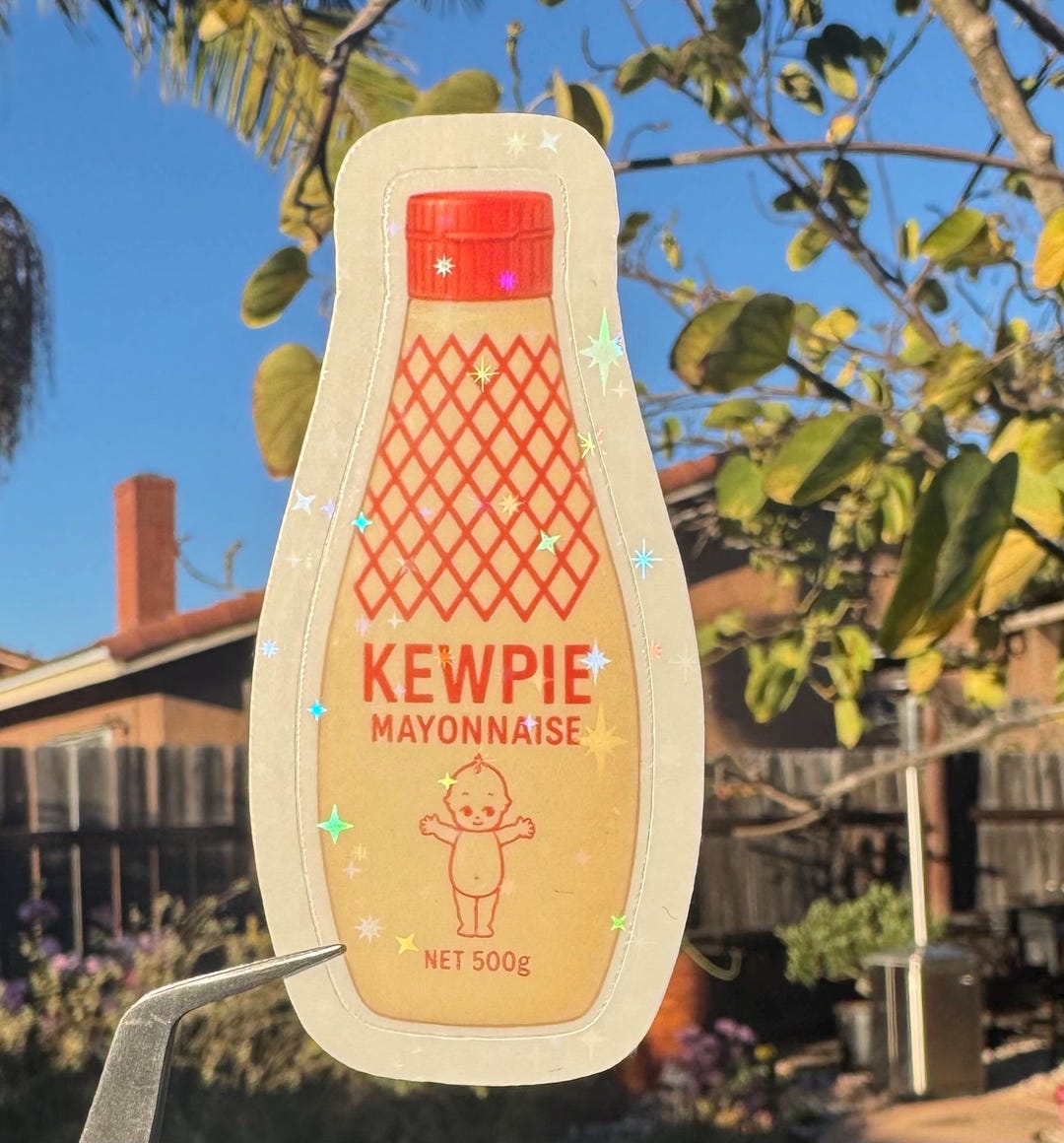 Kewpie Mayo Sticker, Holographic Vinyl Decal - Etsy