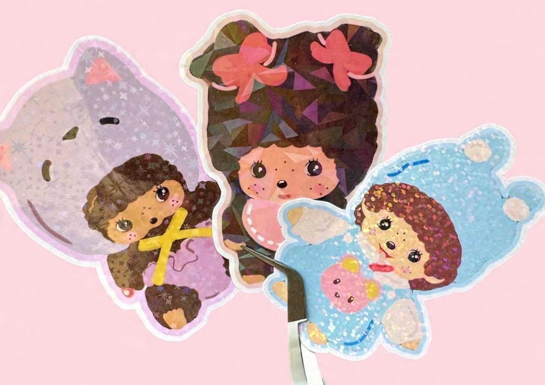 Baby Monchhi Sticker Set of 3 - Etsy