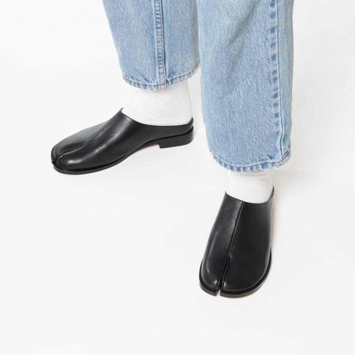 Japanese-inspired Leather Tabi-style Mules/clogs - Etsy