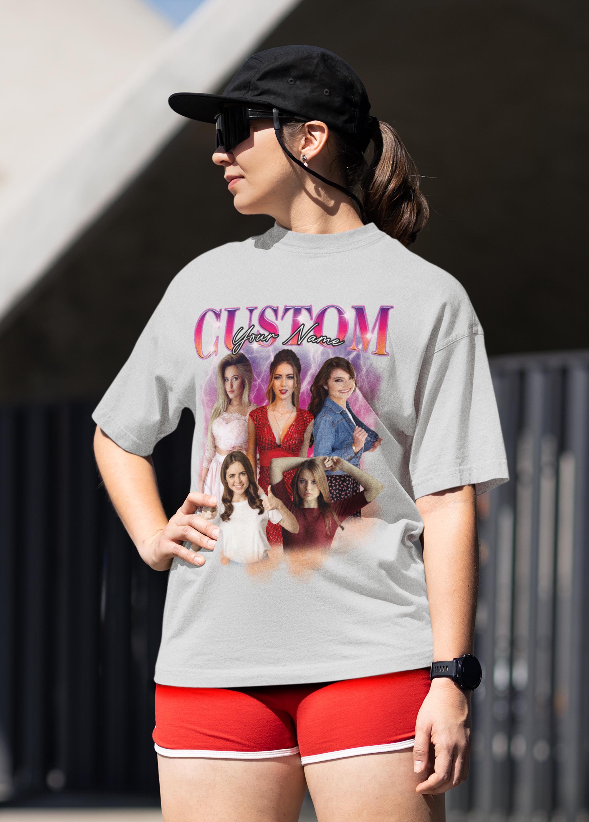 Custom Retro Bootleg Rap Tee: Personalized Photo T-shirt - Etsy