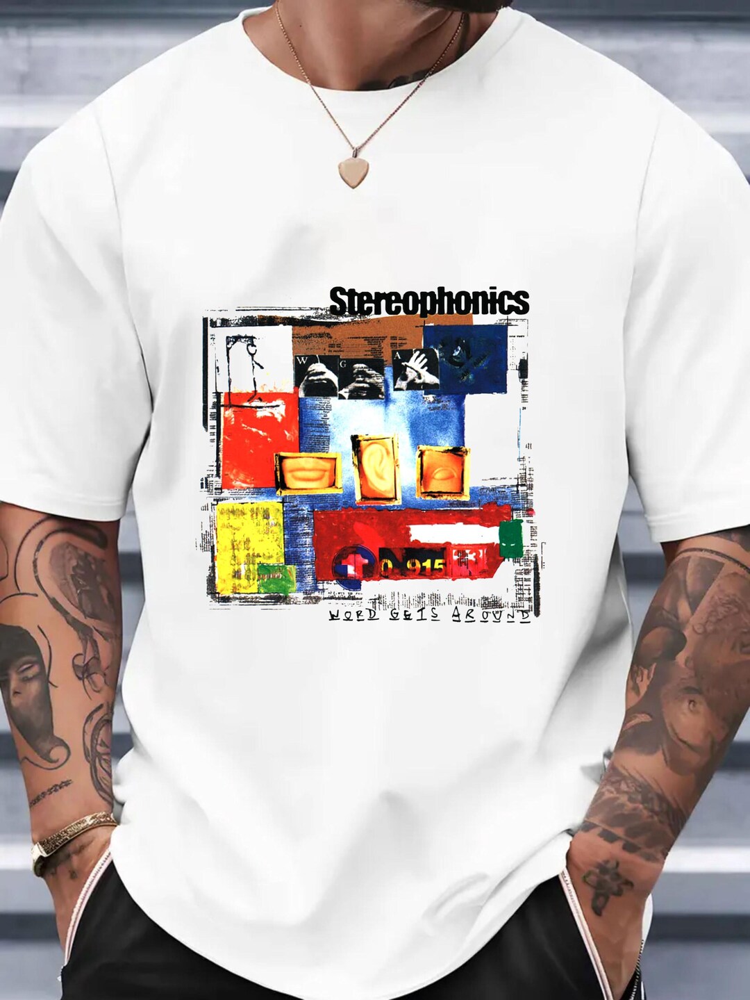 Stereophonics Word Gets Around Album Art T-shirt Britpop Indie Rock ...