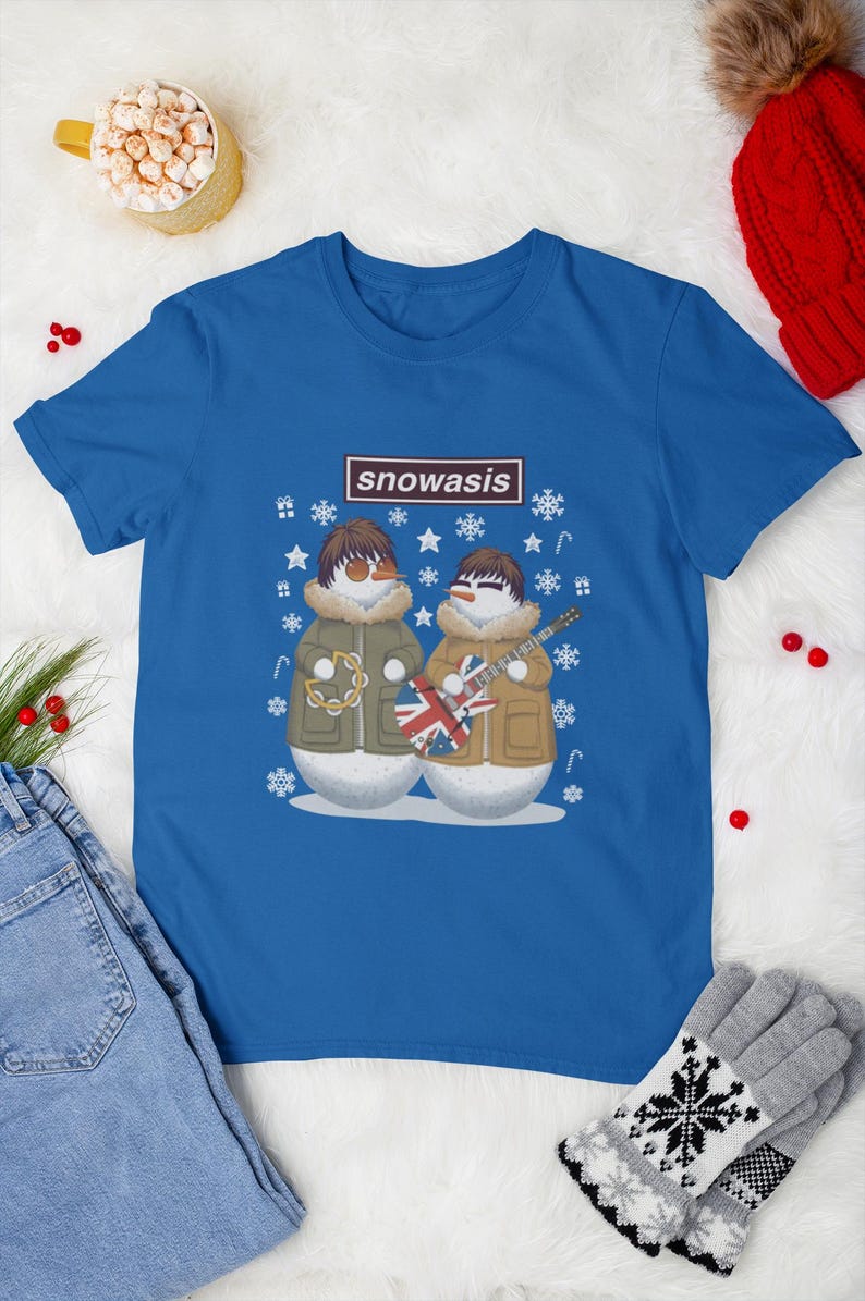 Snowasis Christmas T-shirt, Funny Xmas Music Band Spoof Tee, Snowman ...
