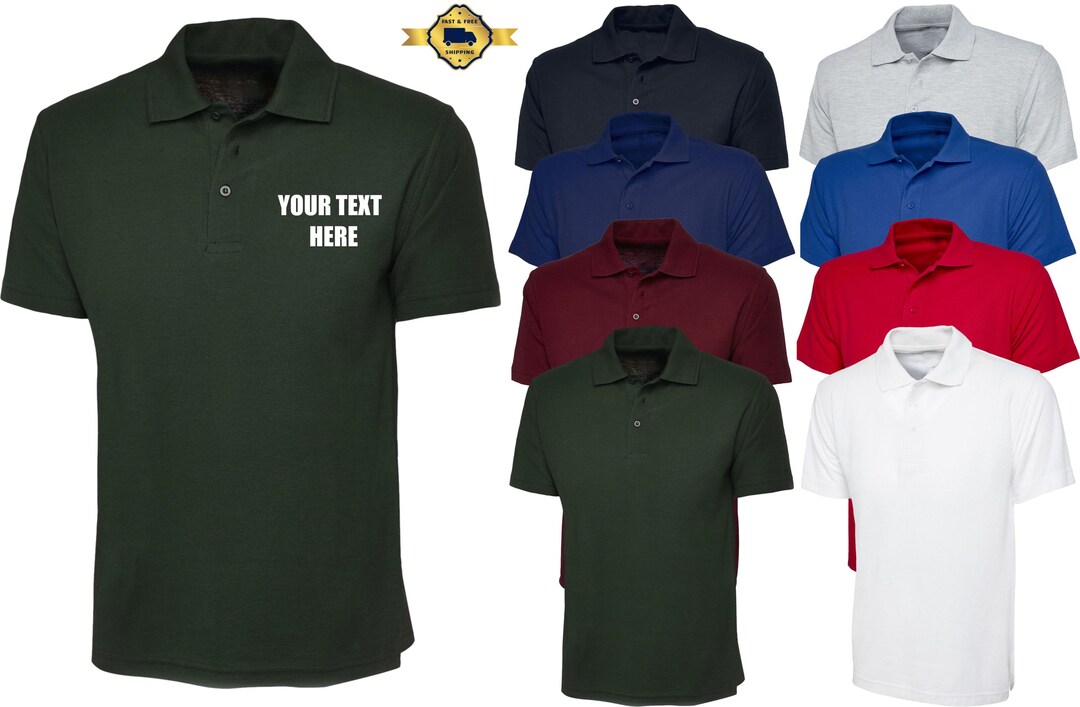 Personalized Embroidered Cotton Polo Shirt: Custom Workwear - Etsy